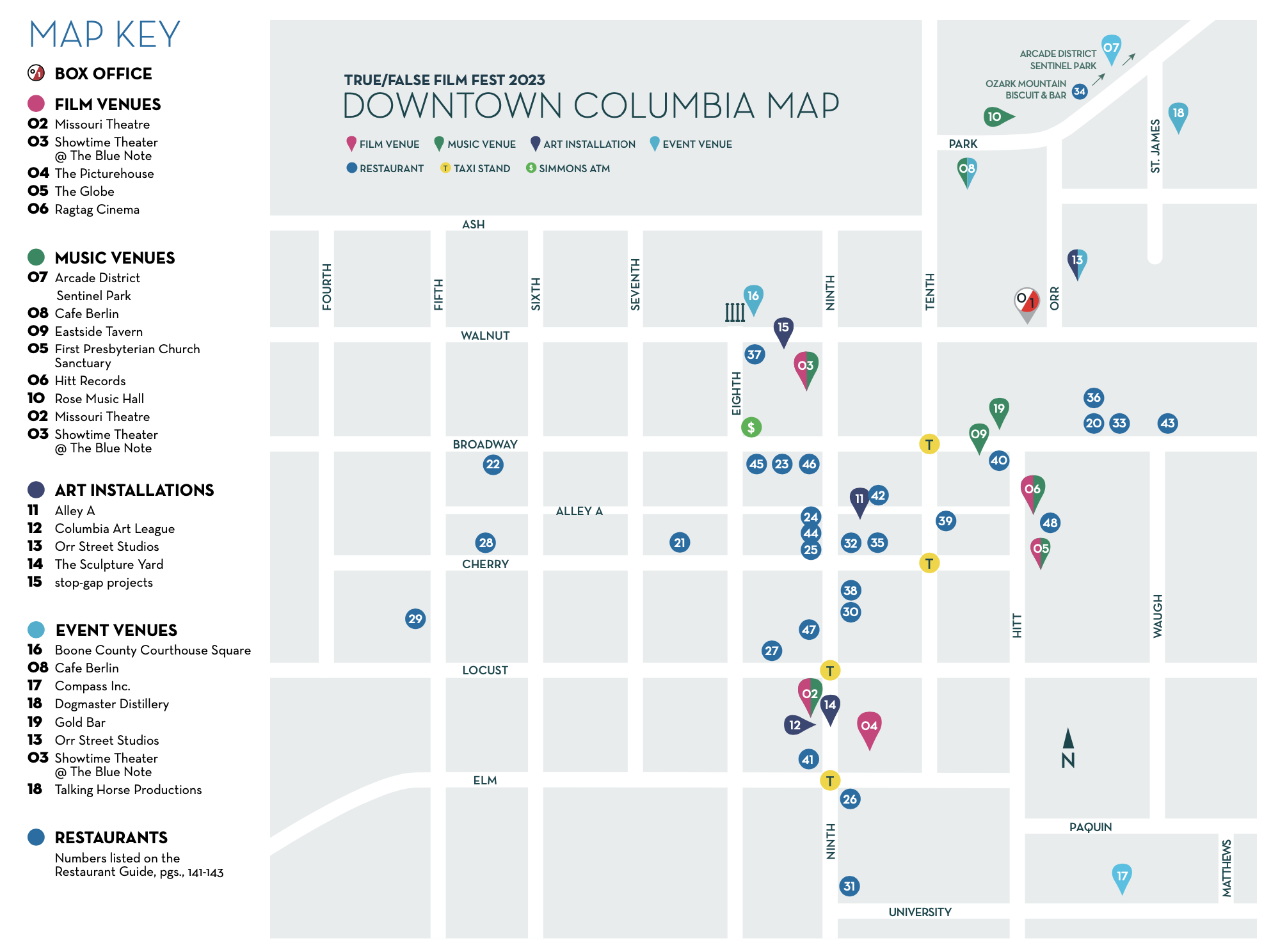 Festival Map - True/False Film Fest